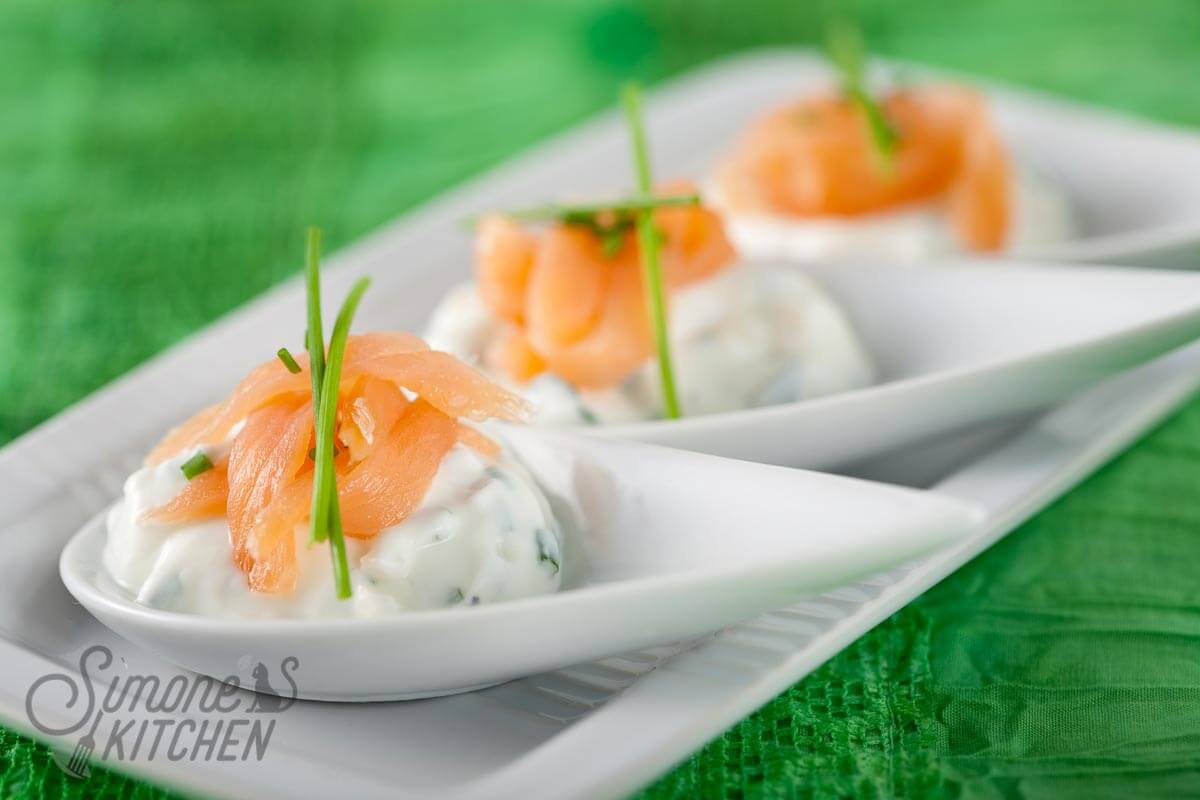 Kruidenkaas met gerookte zalm - voorgerechtje - Simone's Kitchen