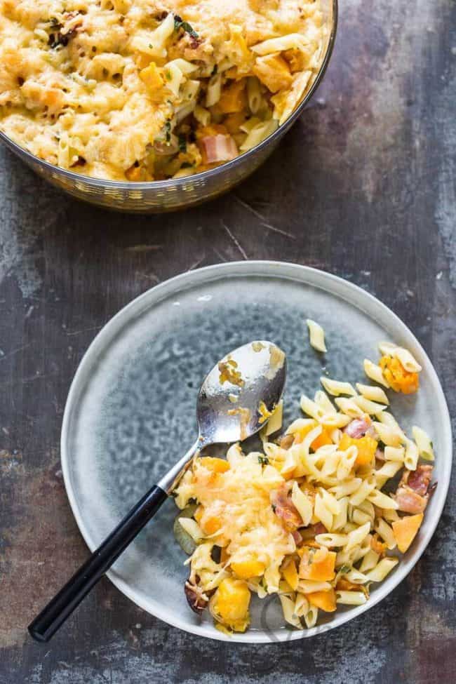 Bacon pompoen pasta uit de oven | Simone's Kitchen