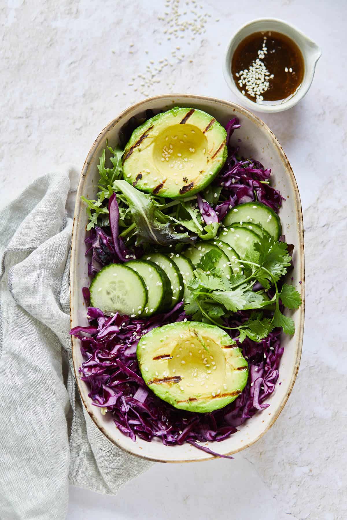Salade met geroosterde avocado - Simone's Kitchen