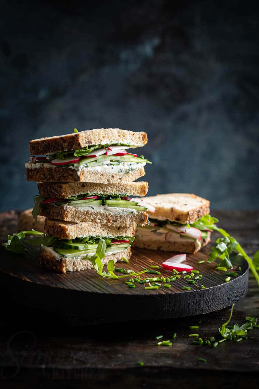 Komkommersandwich met roomkaas - Simone's Kitchen