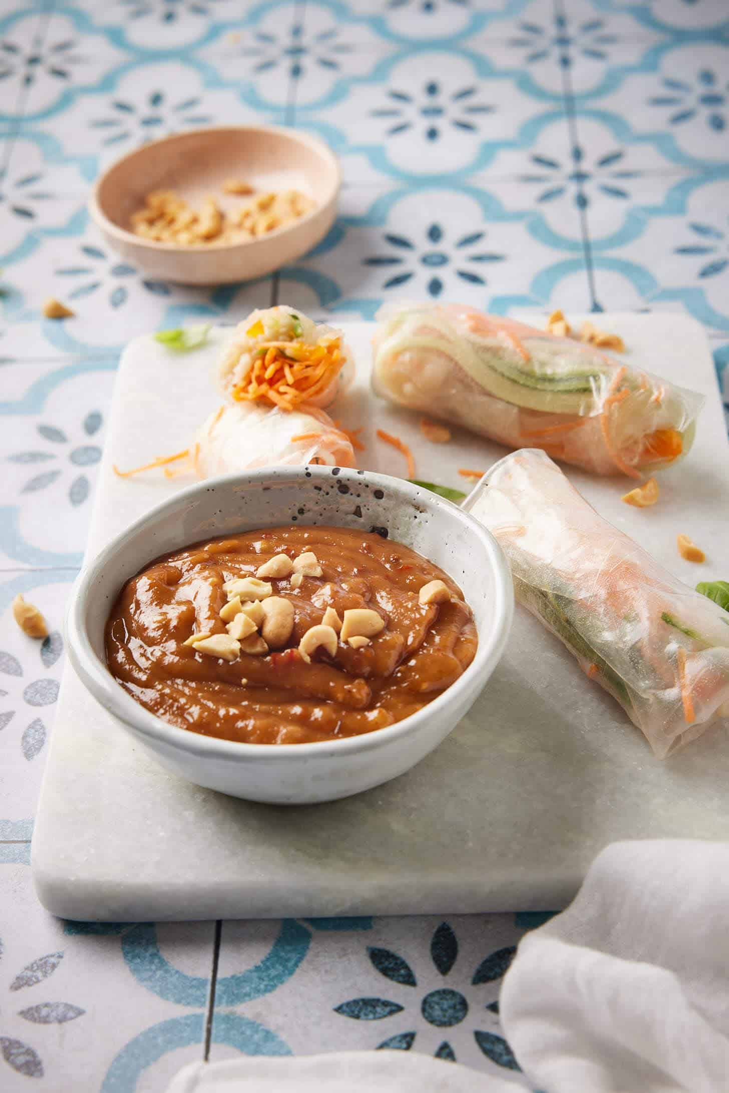 Vietnamese springrolls met satésaus | Simone's Kitchen