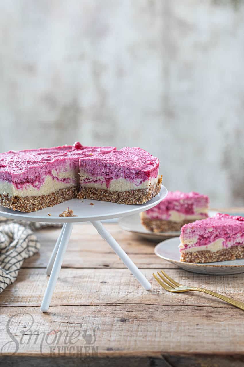 Vegan cheesecake met cranberries - Simone's Kitchen