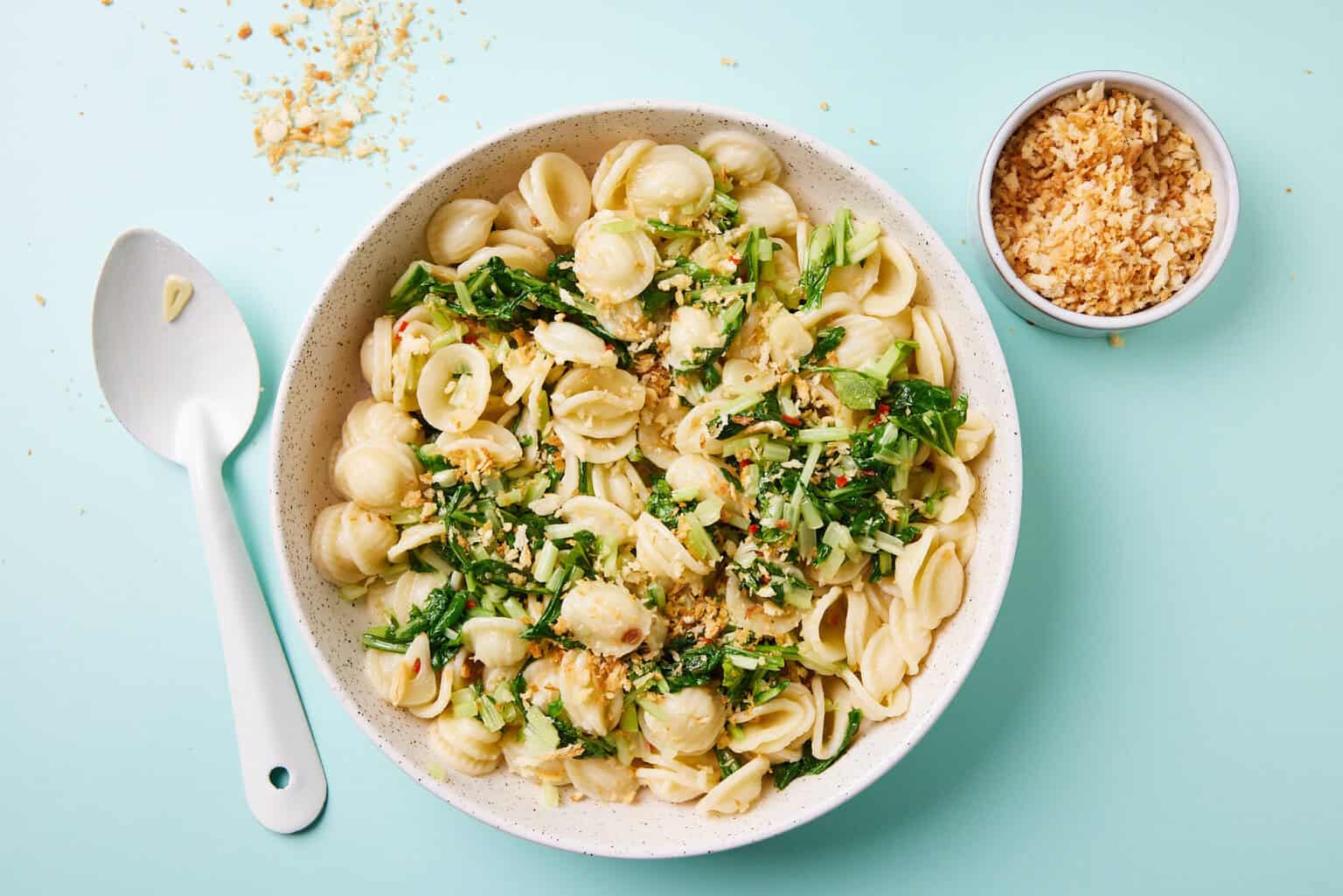 Pasta met raapstelen, knoflook en chili - Simone's Kitchen