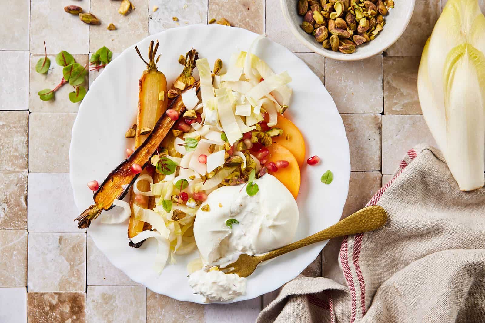 Witlof recept met geroosterde wortel en burrata - Simone's Kitchen