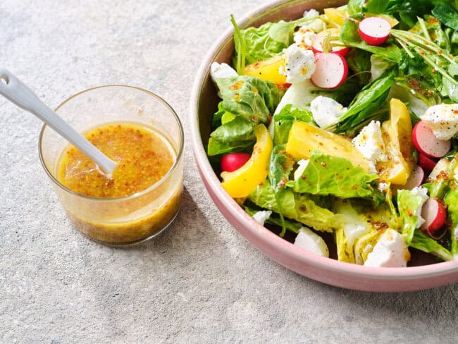 Honing mosterd dressing maken - Simone's Kitchen
