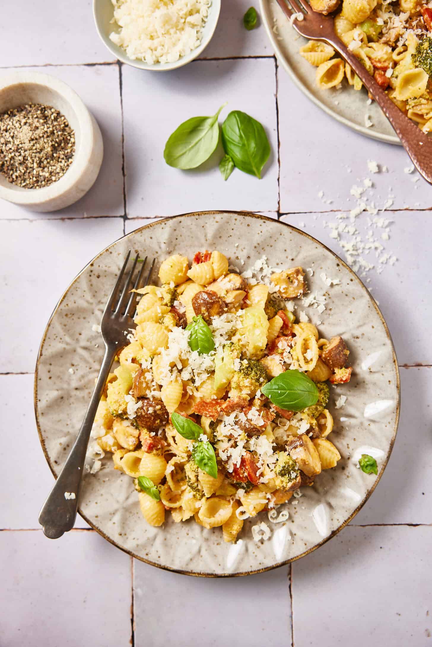Pasta met champignons en chorizo - Simone's Kitchen