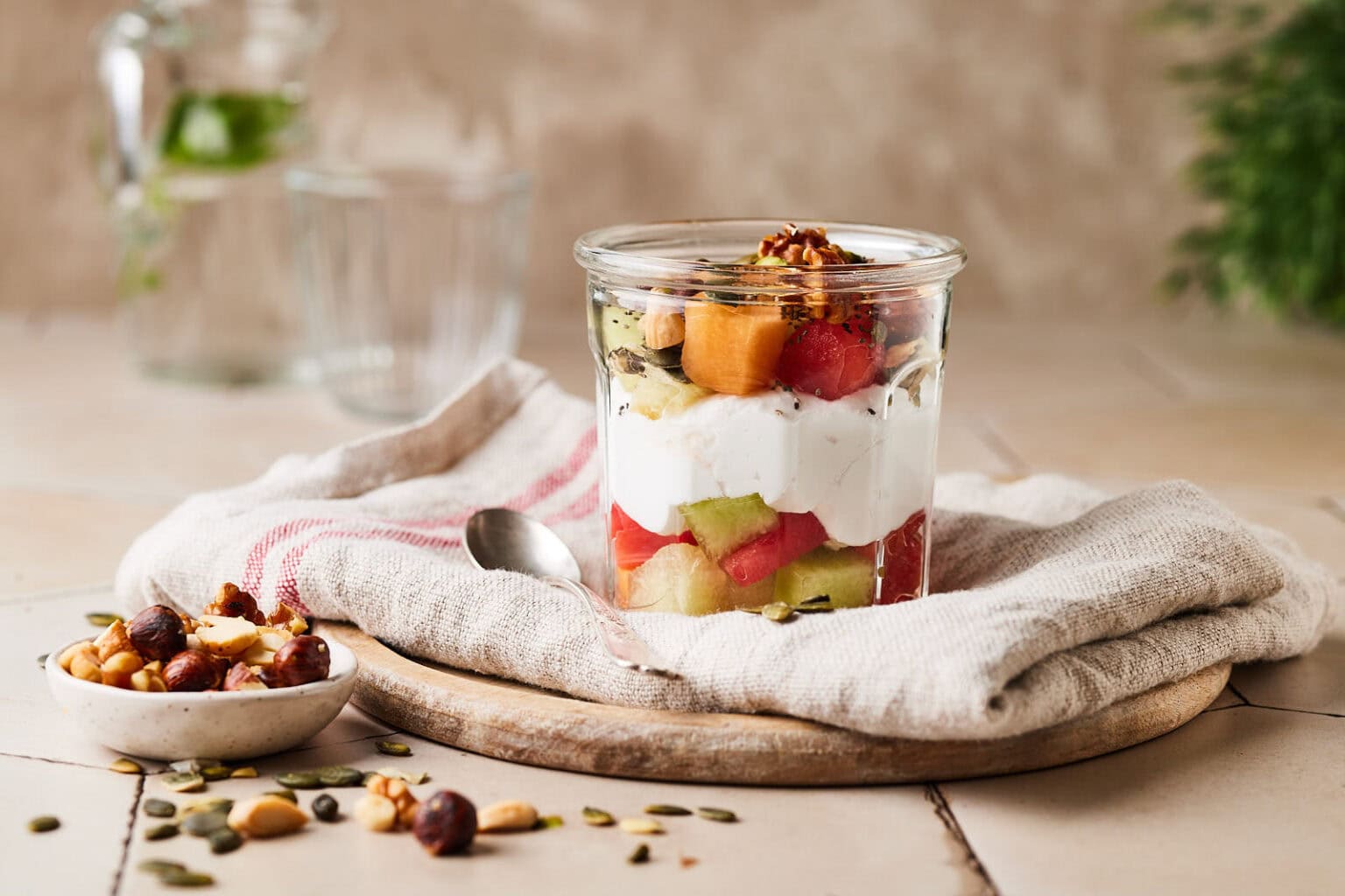Snel ontbijt met meloen en (kokos)yoghurt - Simone's Kitchen